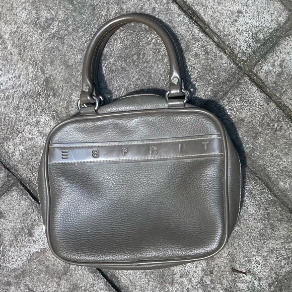 Esprit | Bags | Esprit 9s Vintage Gray Bag Zip Top Handles | Poshmark